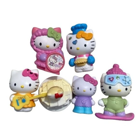 Sanrio | Toys | Set Of 6 Hello Kitty Action Figures | Poshmark